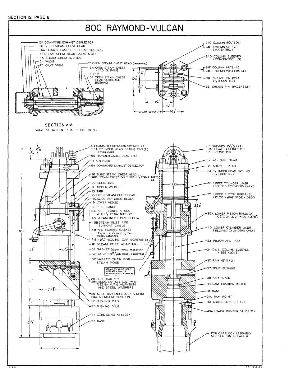 Raymond-Vulcan 80C Hammer: Specifications and Information ...