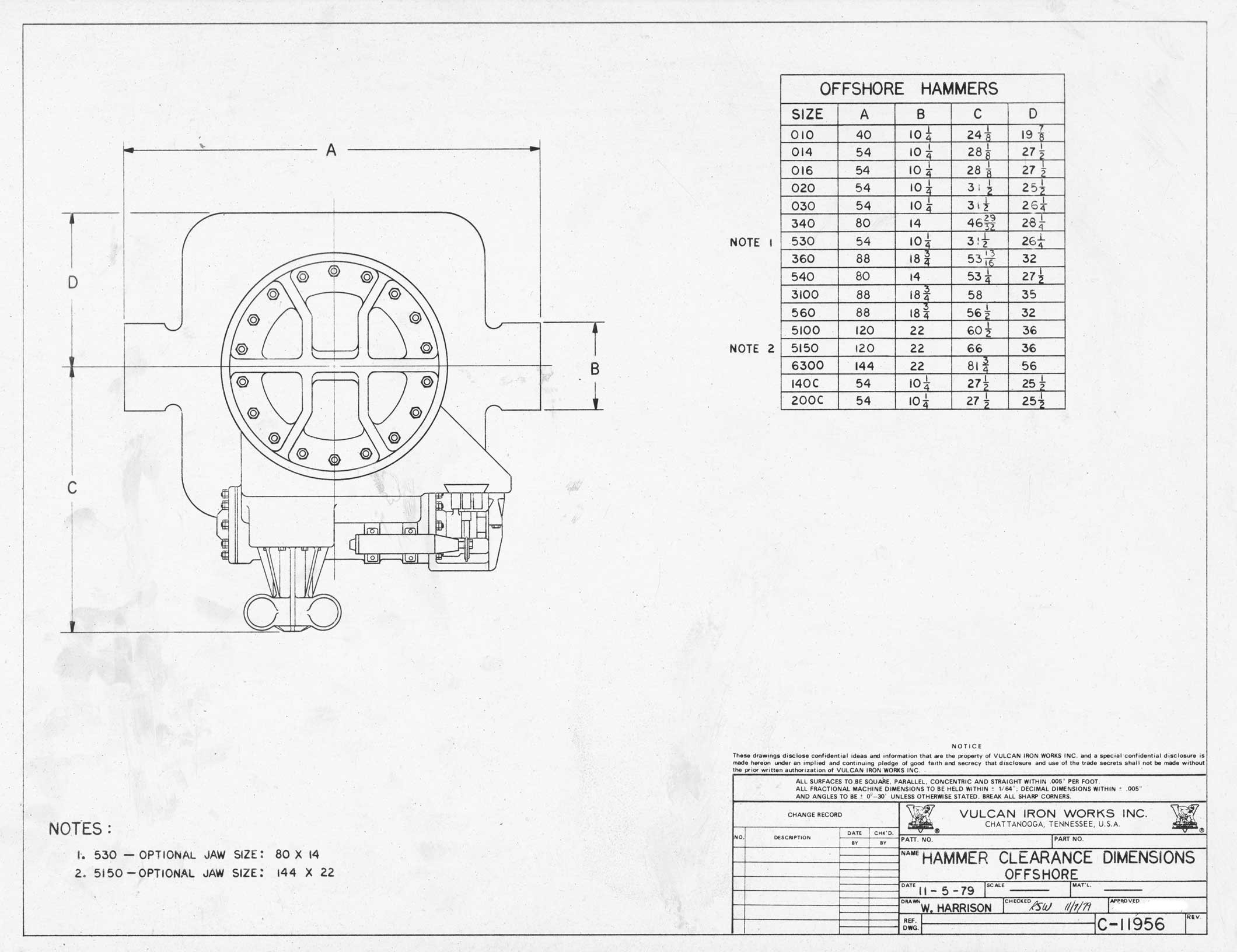 Vulcan Offshore Hammer Clearance Dimensions – vulcanhammer.info